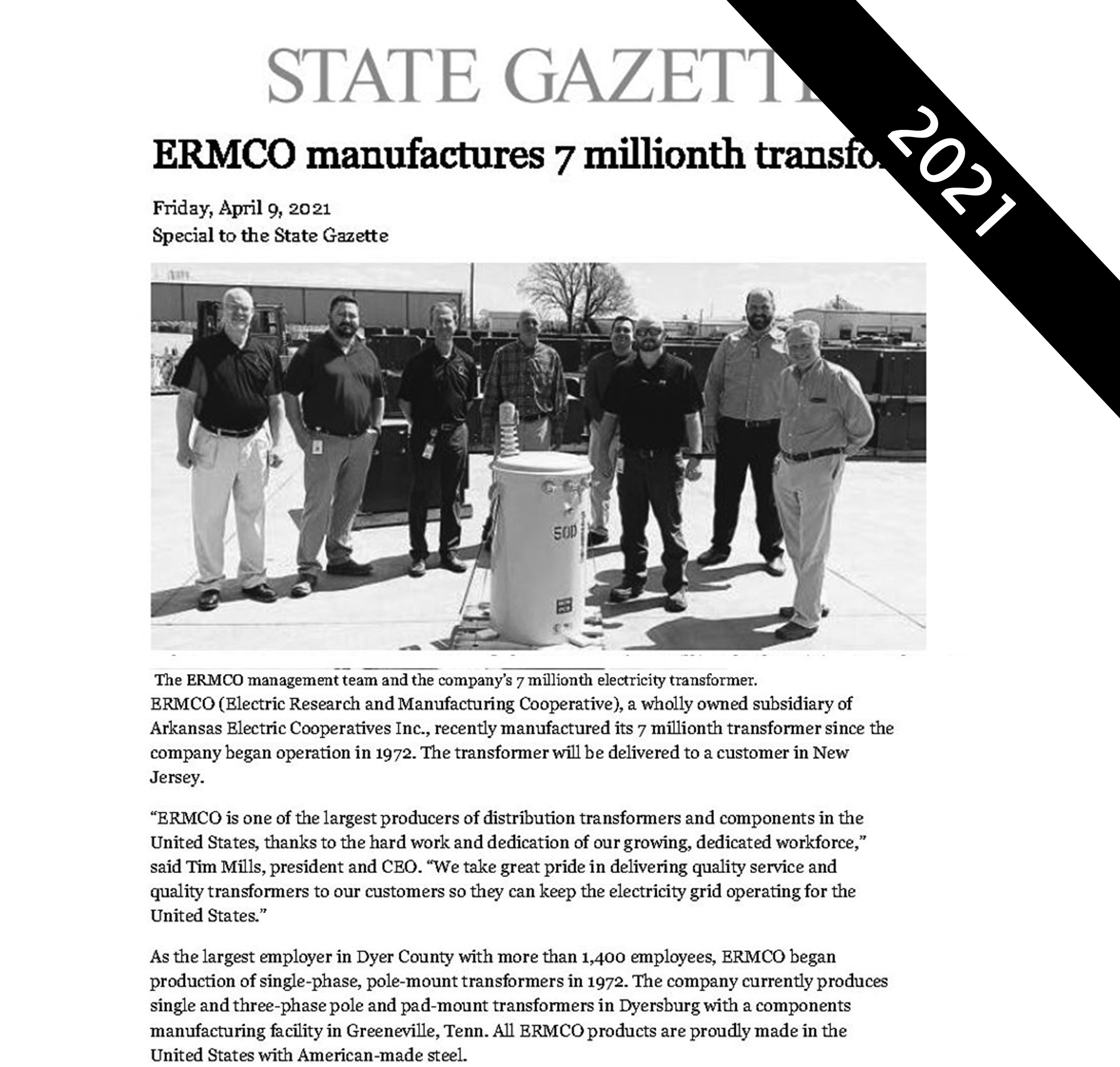 OUR HISTORY – ERMCO Distribution Transformers